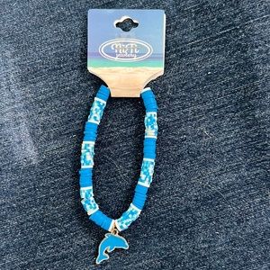 Jewelry | Beaded Ocean Blue Dolphin Bracelet Stretchy | Poshmark